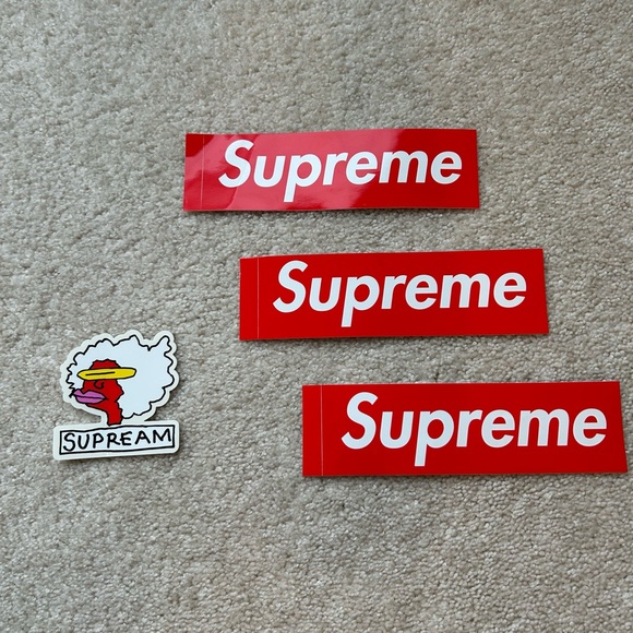 Supreme | Other | Supreme Red Sticker Collection With Cartoon Design ...